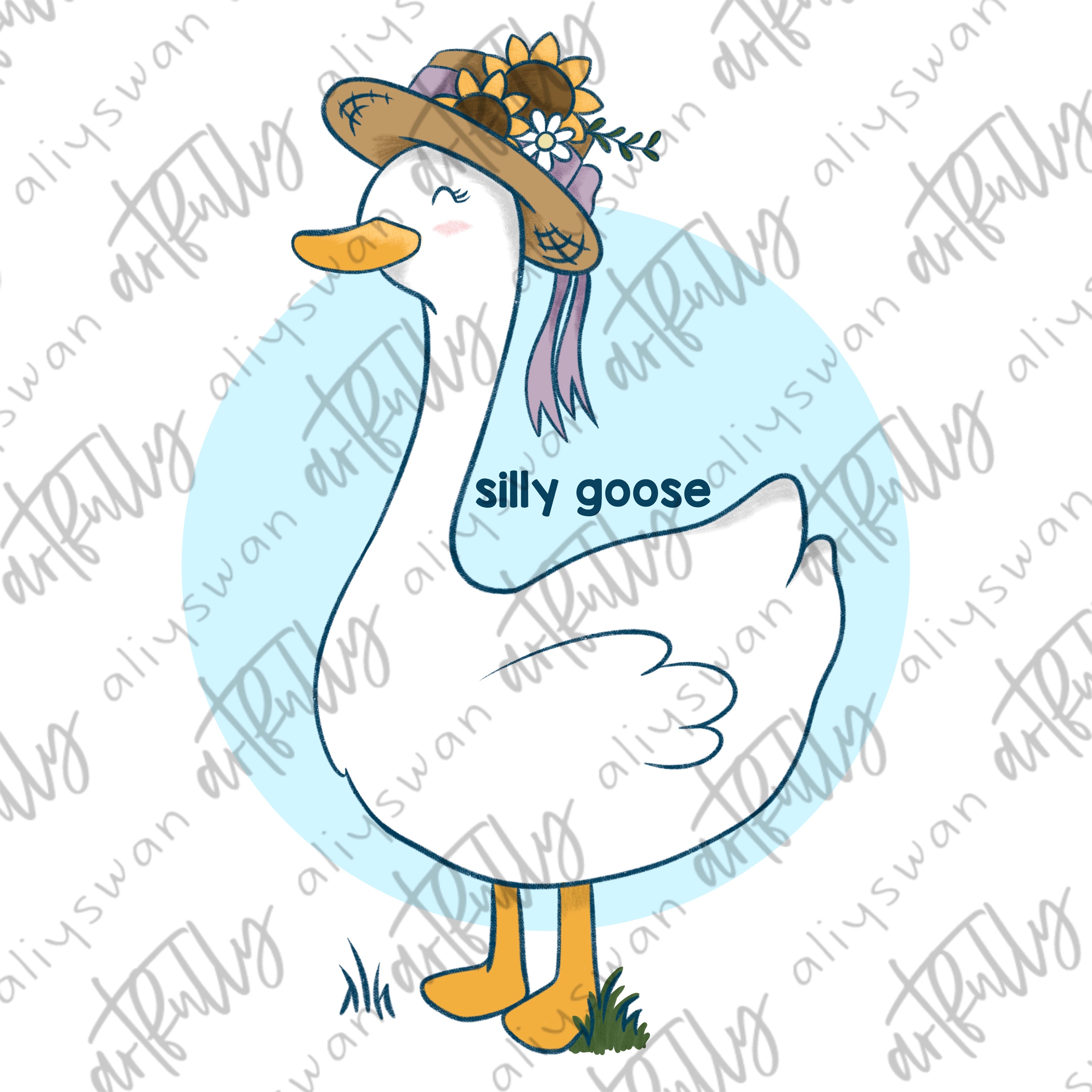 Silly Goose PNG File - MULTIPLE OPTIONS – Artfully Aliyswan