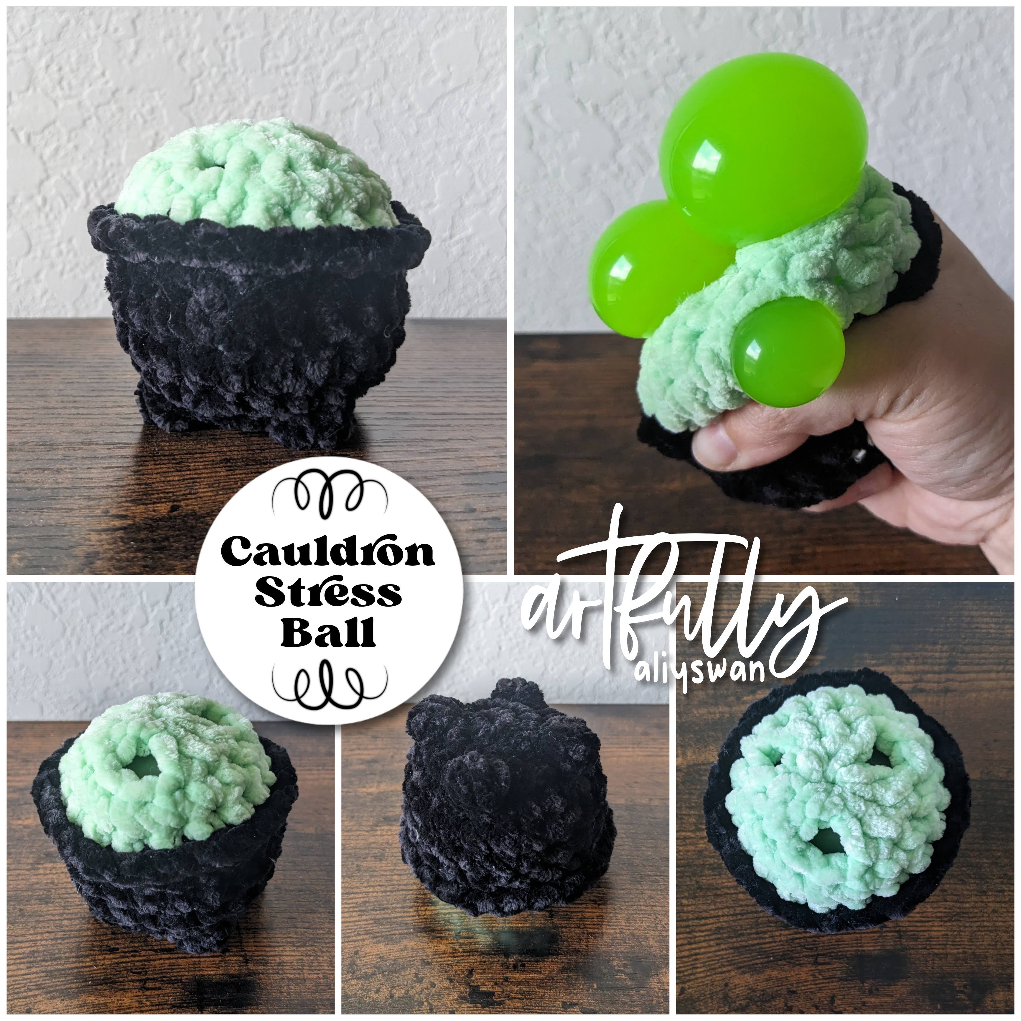 Crochet Cauldron Stress Ball – Artfully Aliyswan
