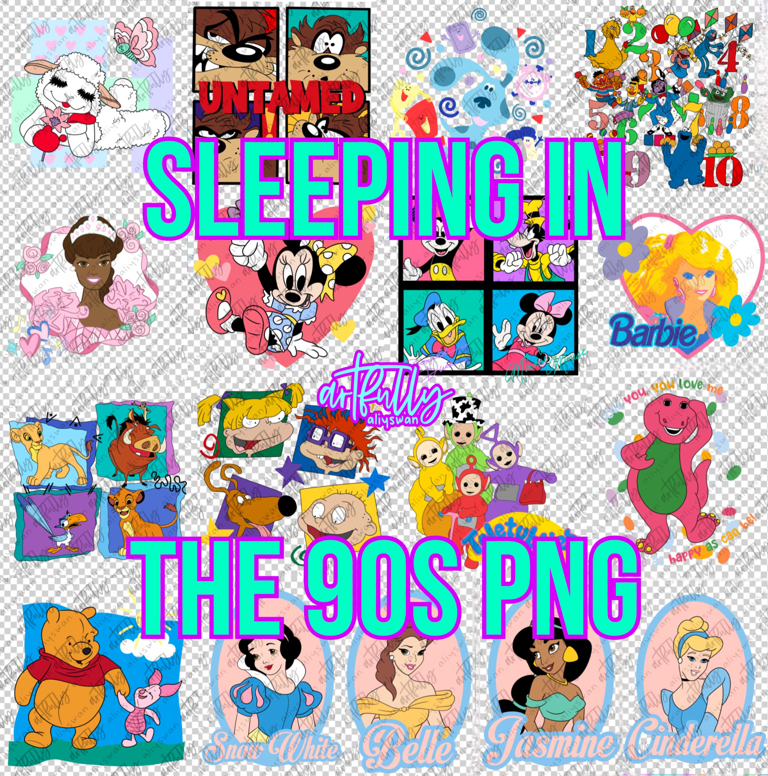 90s Bedding PNG File - MULTIPLE OPTIONS - Part 1&2 – Artfully Aliyswan