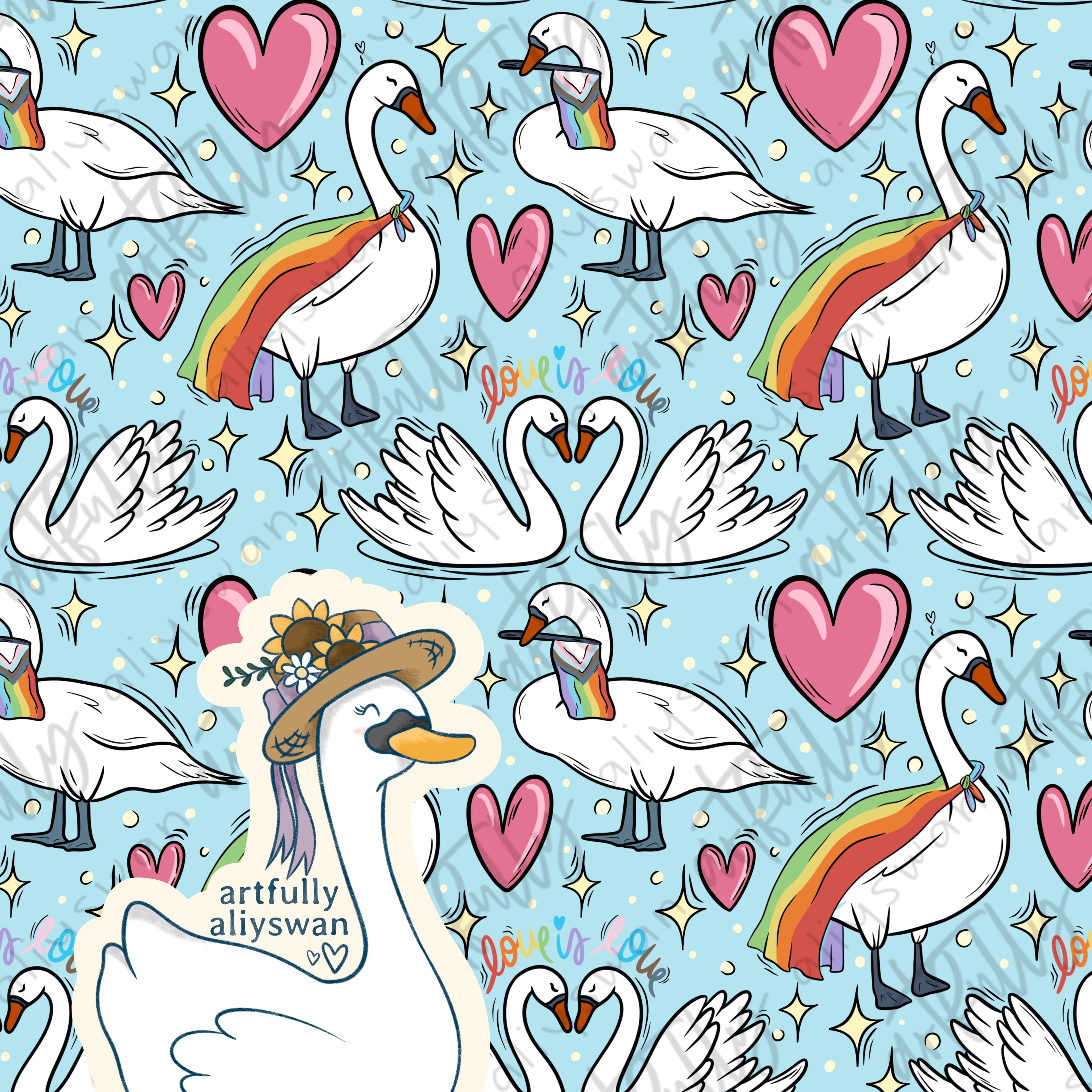Pride Swans File - MULTIPLE OPTIONS – Artfully Aliyswan