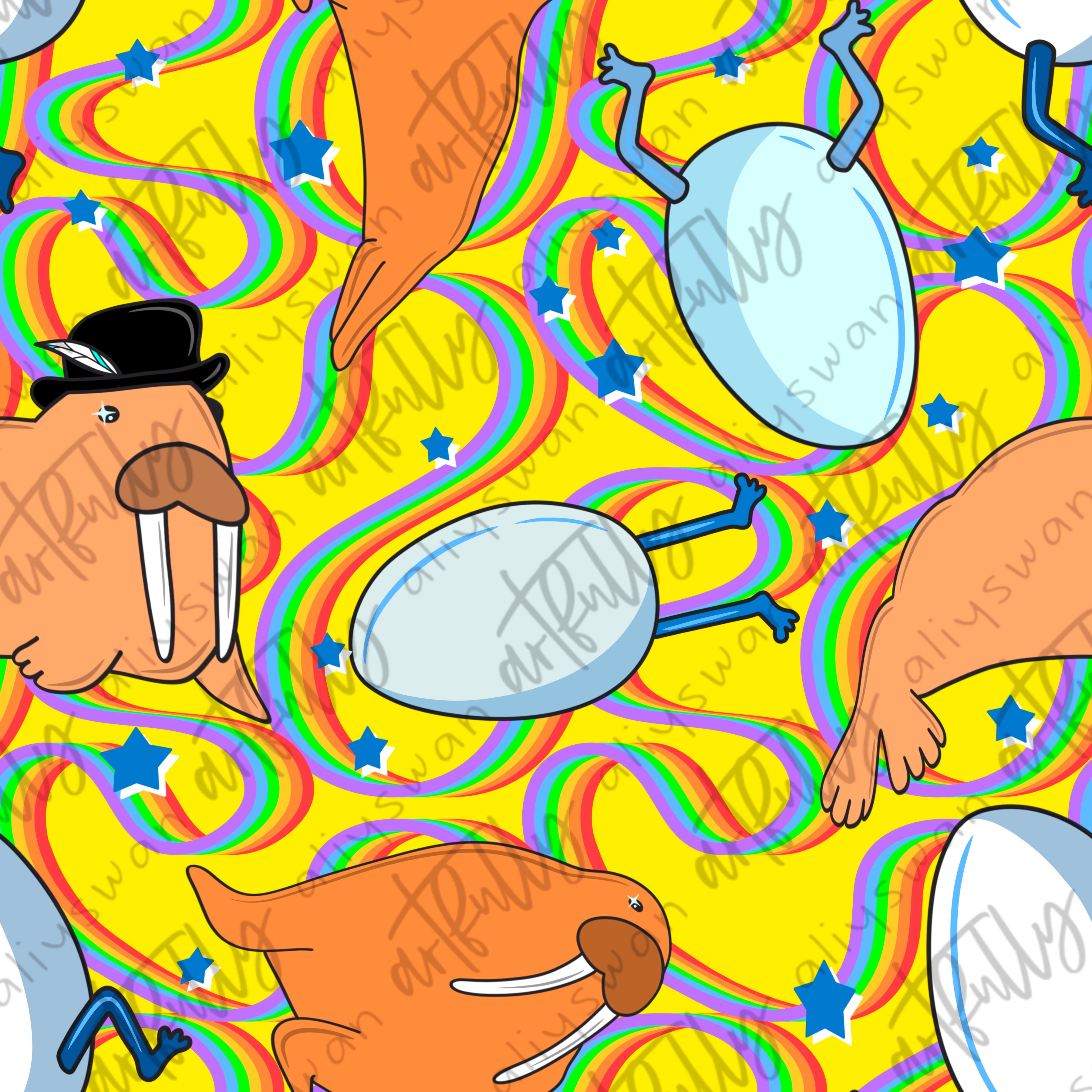 The Walrus & The Eggmen Seamless File – Artfully Aliyswan